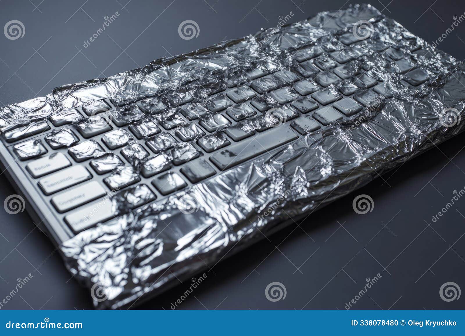 A Creative Keyboard Wrapped in Foil. this Unique Design Blends ...