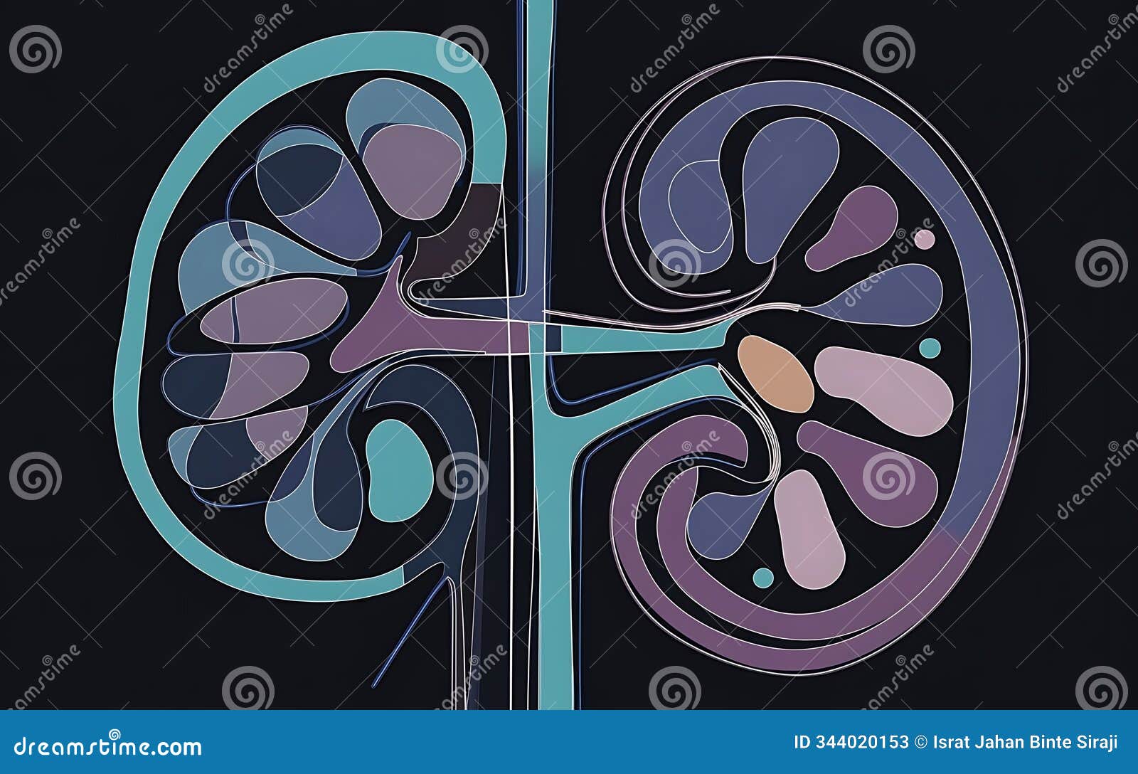 Creative Kidney Pattern Wallpaper for Medical Awareness Stock ...