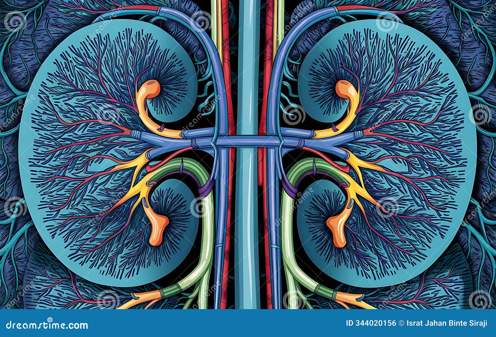 Creative Kidney Pattern Wallpaper for Medical Awareness Stock ...