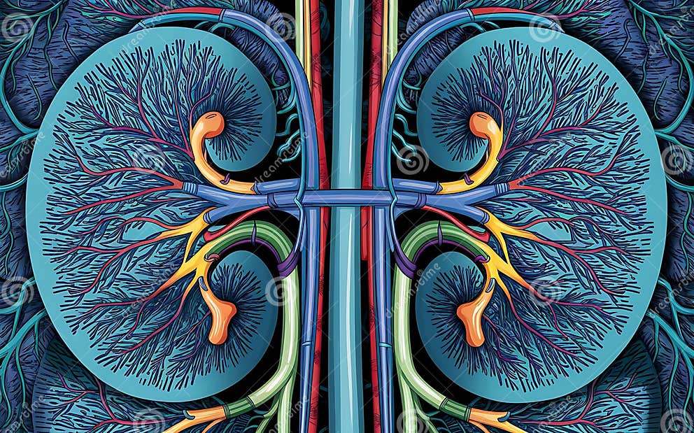 Creative Kidney Pattern Wallpaper for Medical Awareness Stock ...