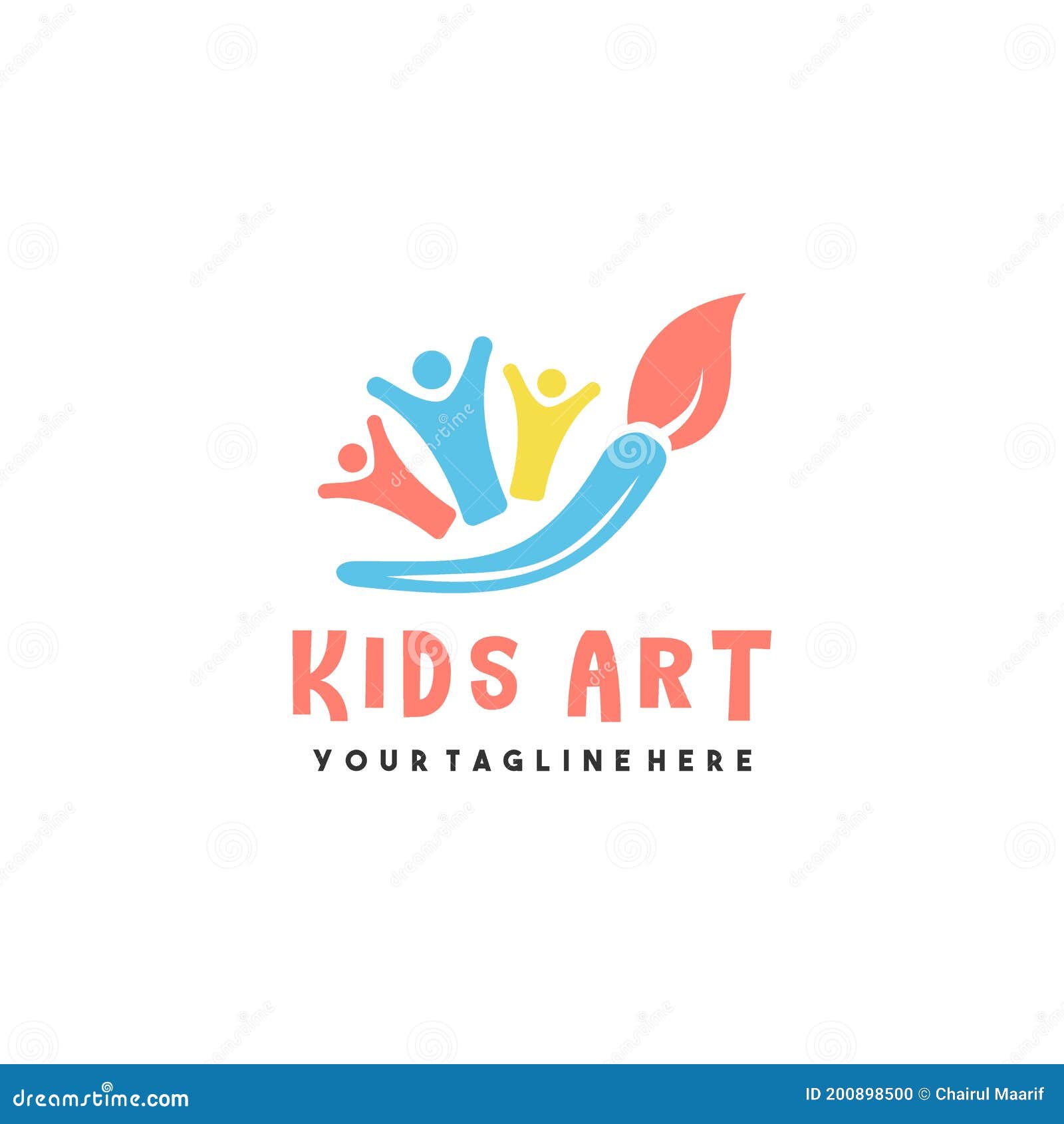 Creative Kids Art Logo Design Stock Illustration - Illustration of ...