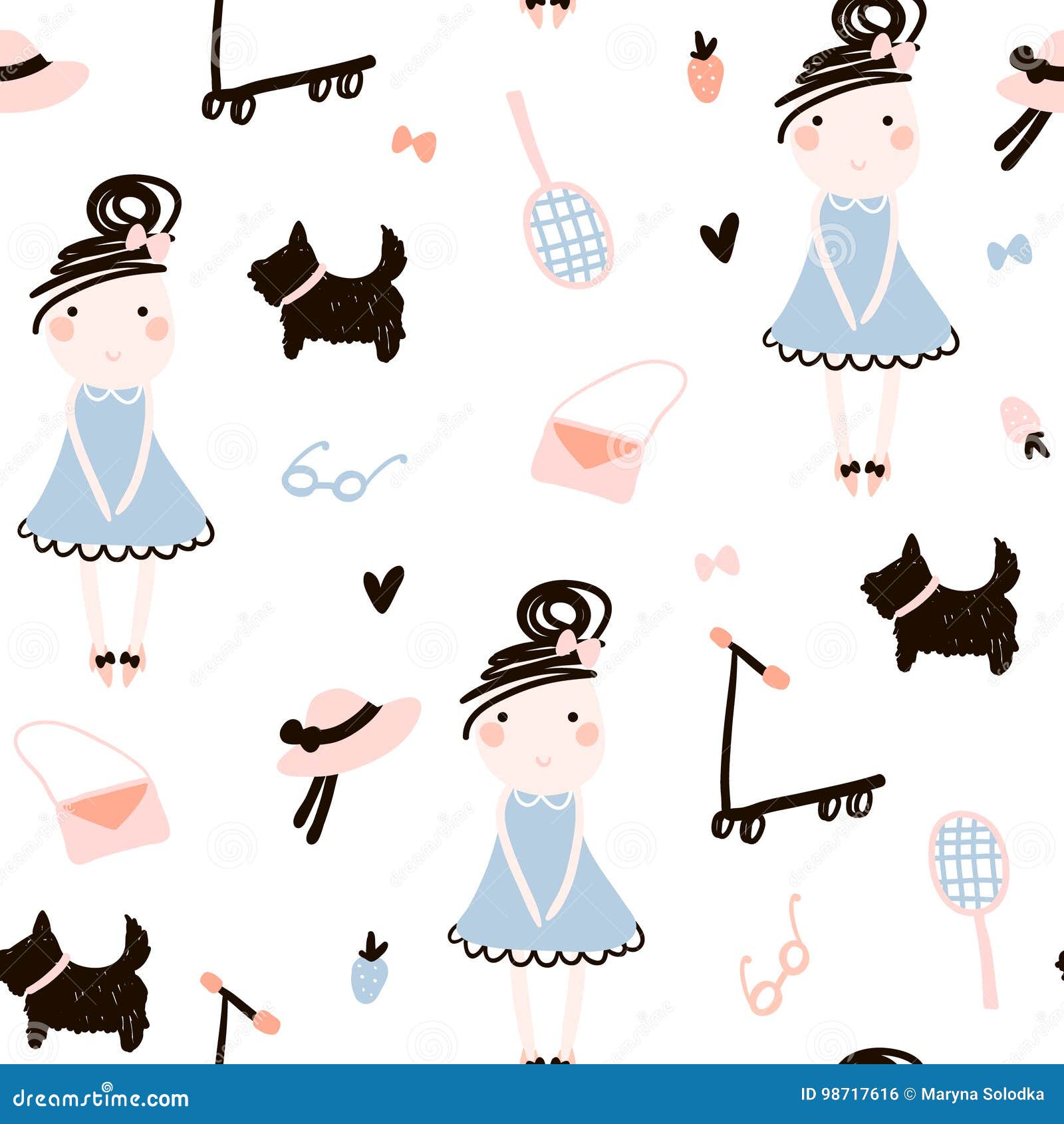 Creative Kids Seamless Pattern. Childish Texture for Fabric, Textile ...