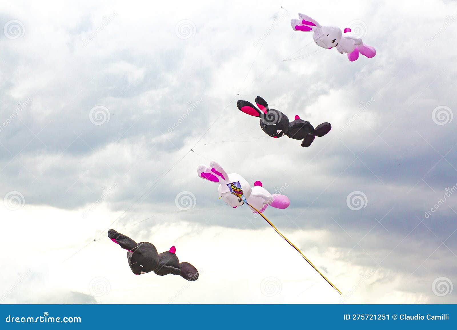 Creative Kites of Various Colors Flying Stock Image - Image of leisure ...