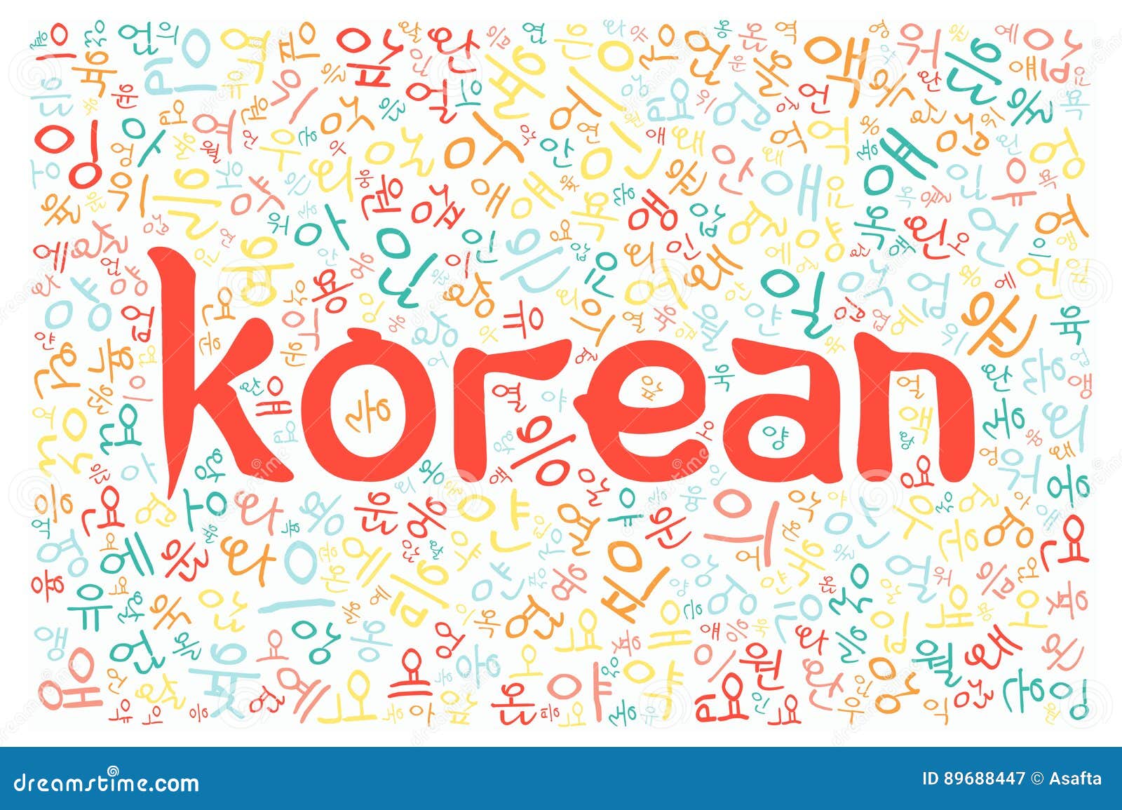 Creative Korean Alphabet Texture Background Stock Illustration ...