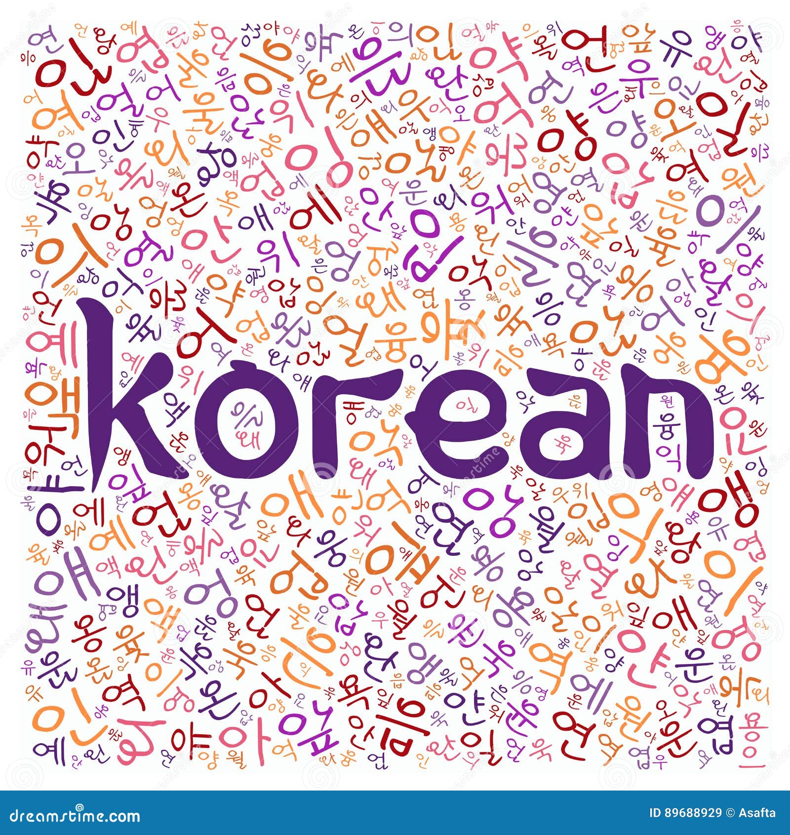 Korean Alphabet Set In Hand Drawn Style Vector Illustration ...