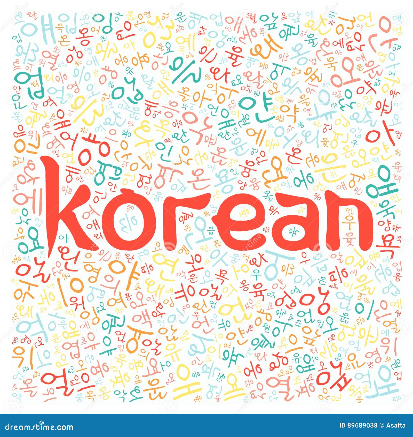 Creative Korean Alphabet Texture Background Stock Illustration ...