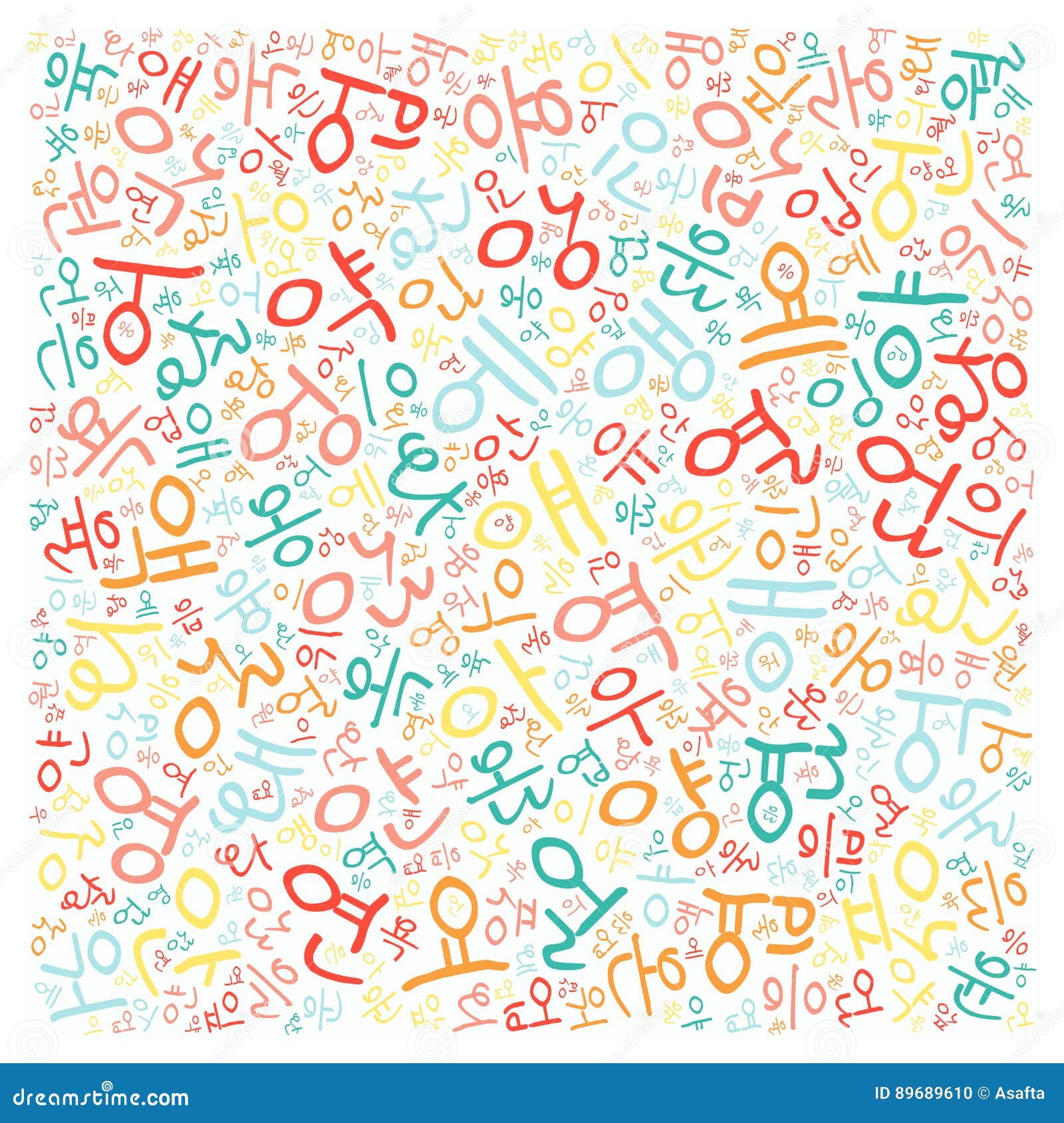 Creative Korean Alphabet Texture Background Royalty-Free Stock ...