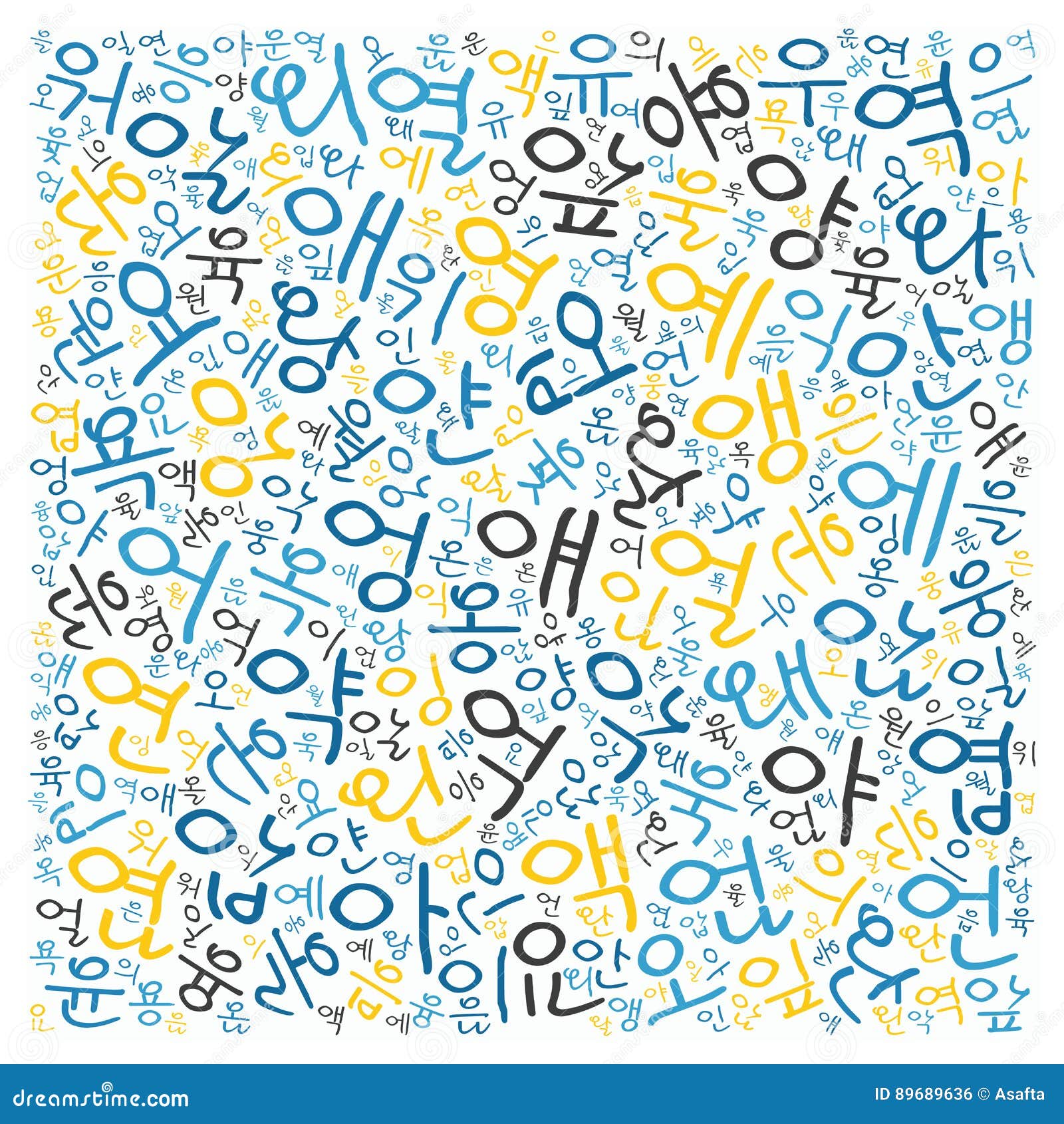 Creative Korean Alphabet Texture Background Royalty-Free Stock ...