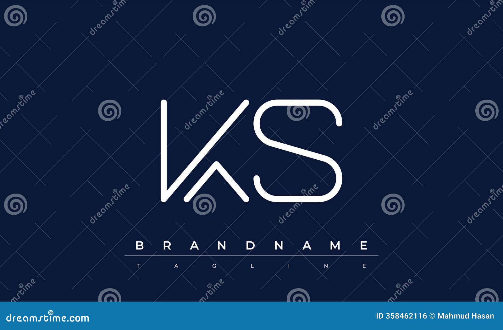 Creative KS Letter Initial Logo Vector Image Stock Vector ...