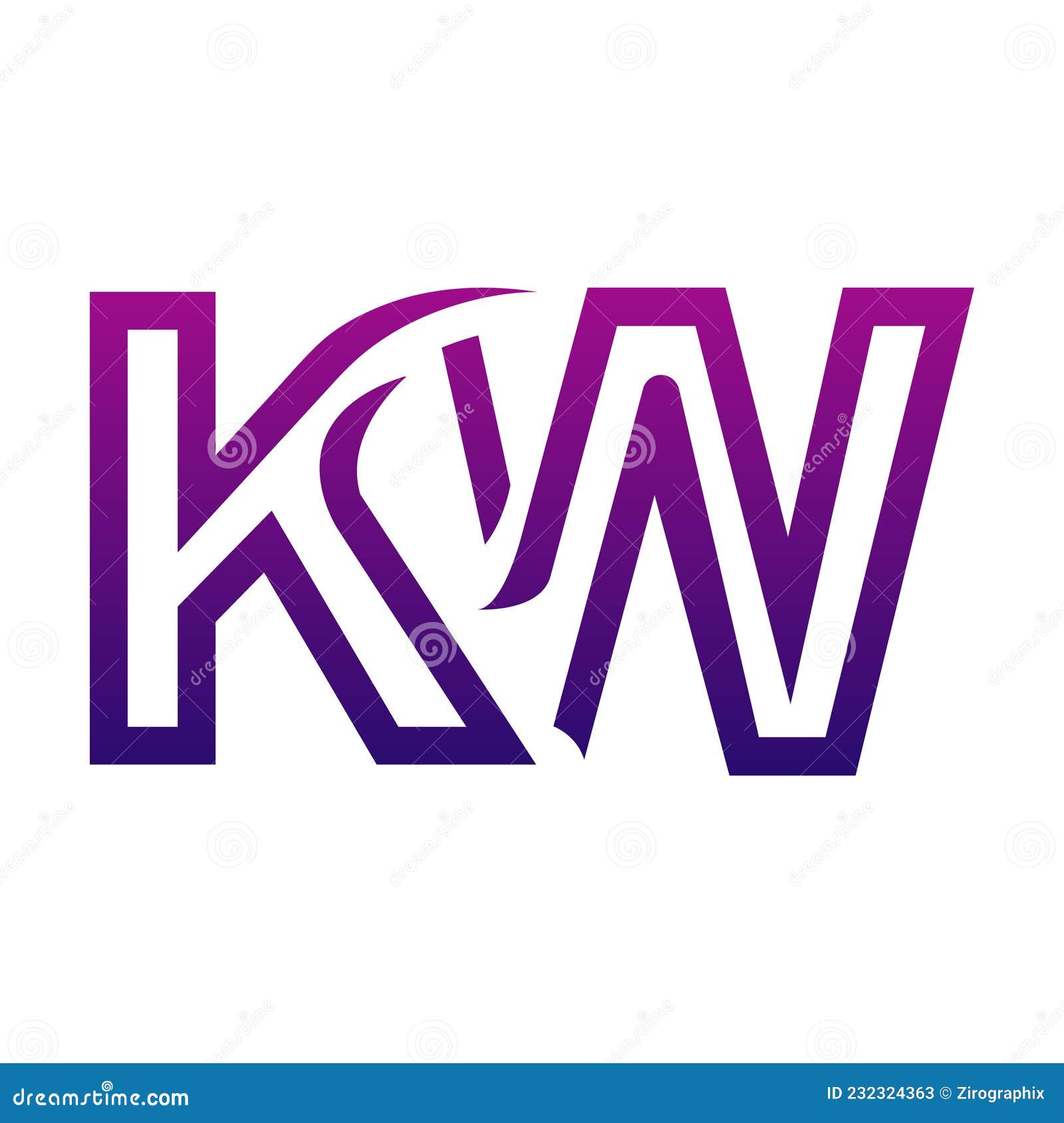 Creative KW Logo Icon Design Stock Vector - Illustration of logos ...