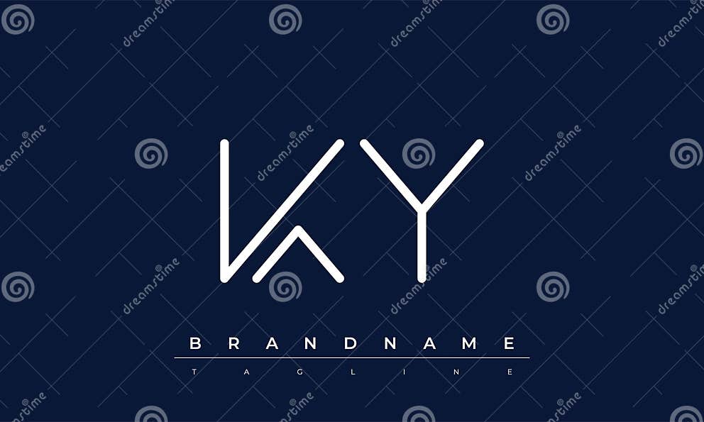Creative KY Letter Initial Logo Vector Image Stock Vector ...