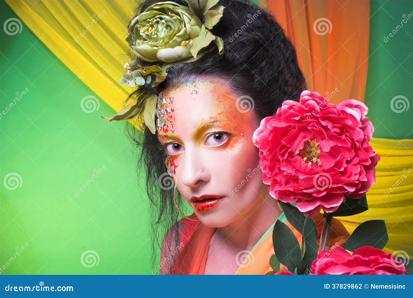 Creative lady. stock photo. Image of couture, curtane - 37829862