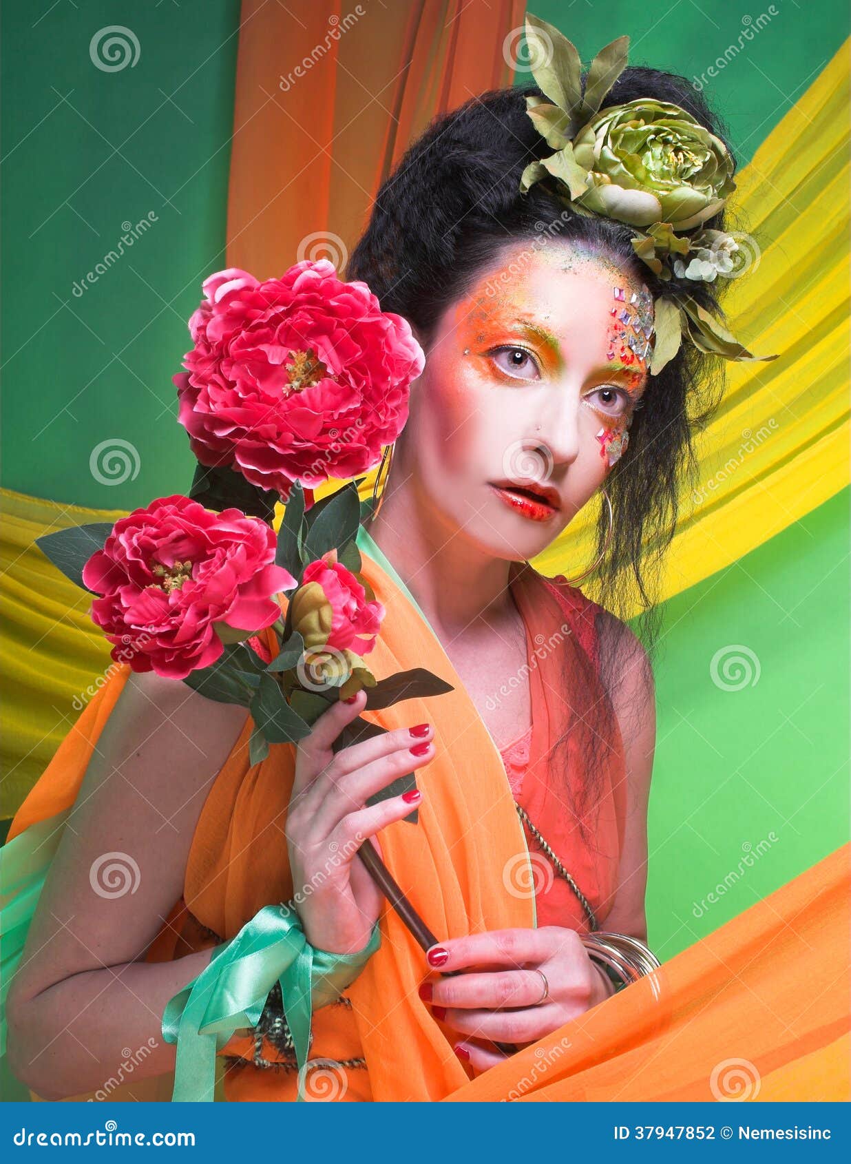 Creative lady. stock photo. Image of artistic, carnival - 37947852