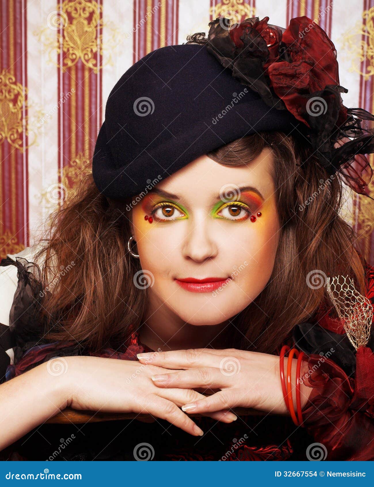 Creative lady. stock photo. Image of fashion, lady, face - 32667554