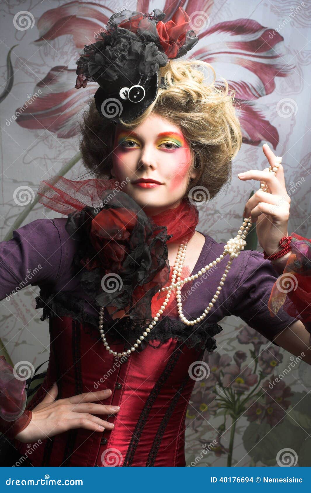 Creative lady stock photo. Image of artistic, blue, model - 40176694