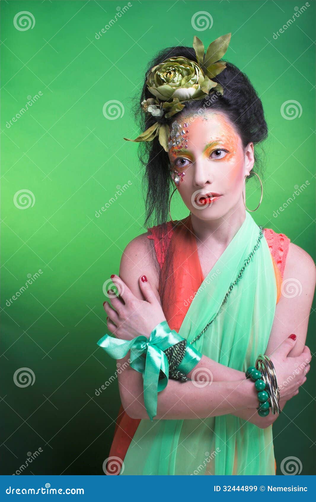 Creative lady. stock image. Image of brunette, happy - 32444899