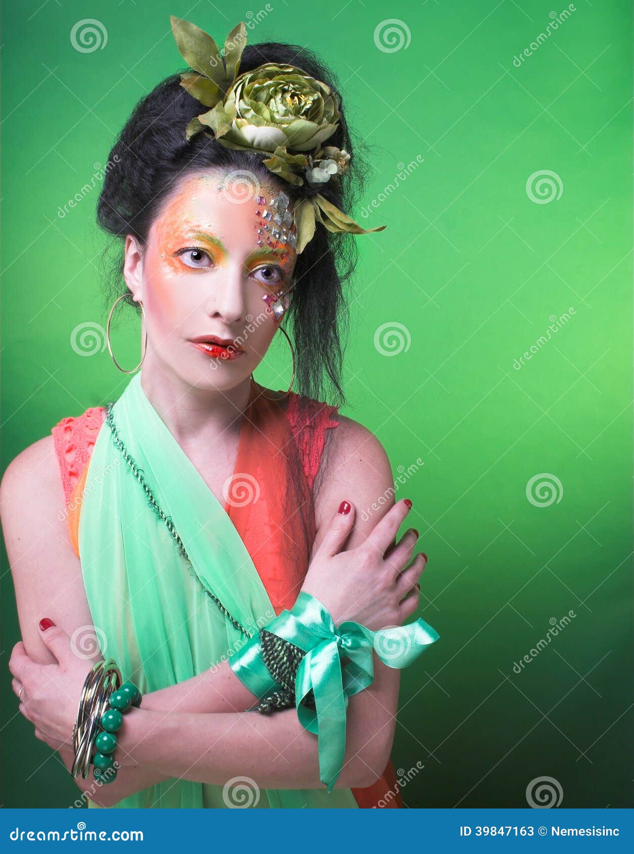 Creative lady. stock image. Image of happy, fashion, brunette - 39847163