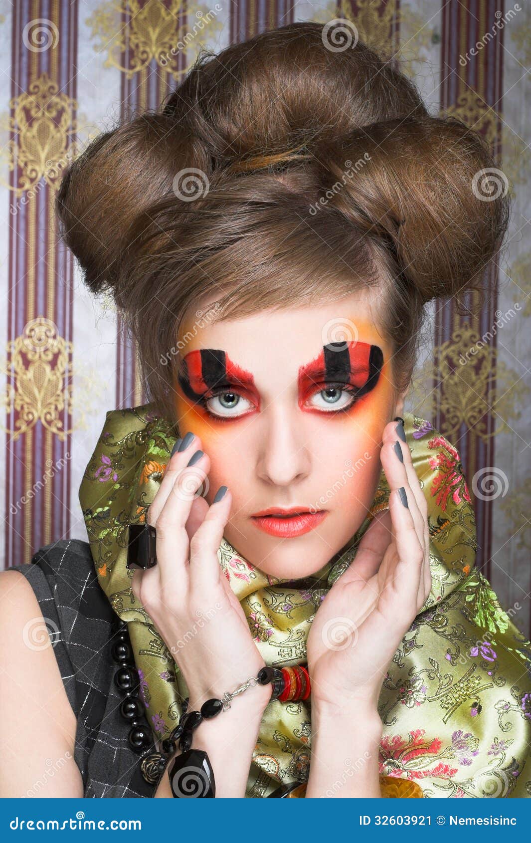 Creative lady. stock image. Image of face, dress, luxury - 32603921