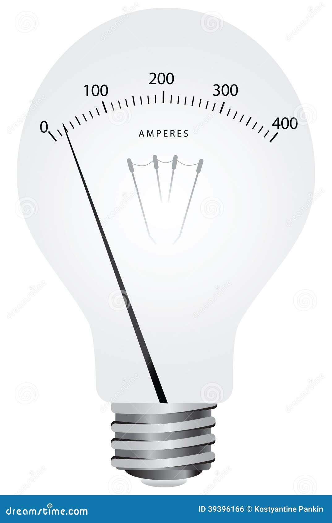Creative lamp ammeter stock vector. Illustration of matte - 39396166