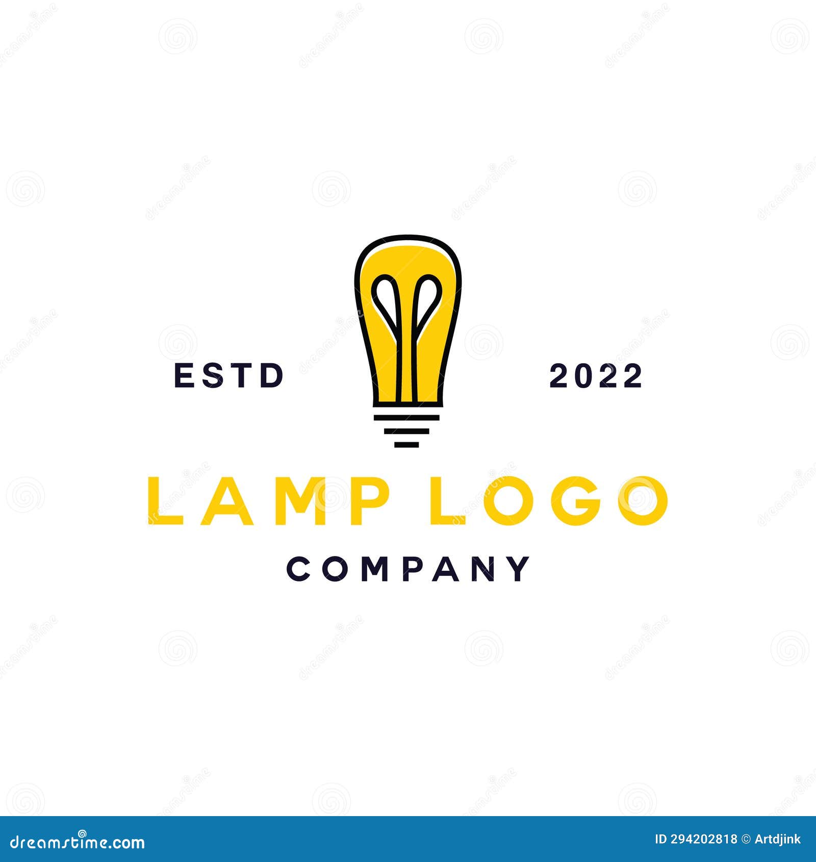 Creative Lamp Light Logo Vector Design Graphic Stock Vector ...