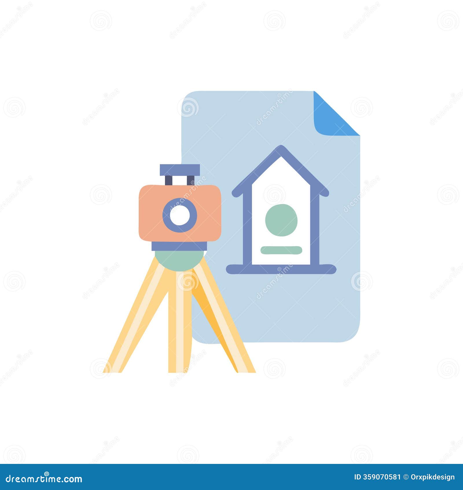 Creative Land Survey Icon for Professionals Stock Illustration ...