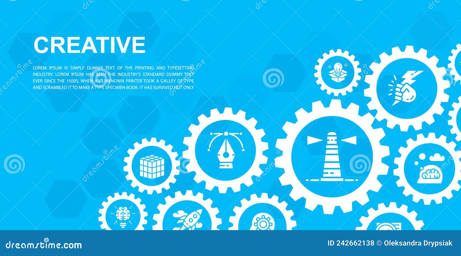 Creative Landing Page Design Template. Innovation, Startup, Artwork ...