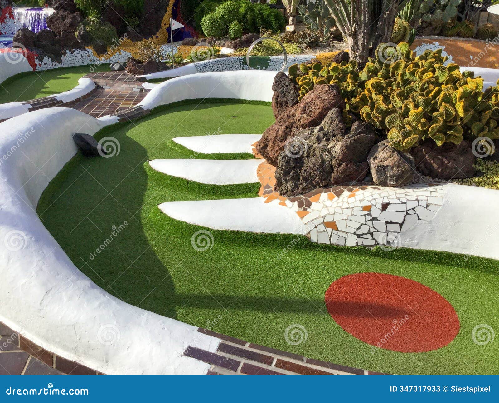 Creative Landscape Design in a Mini Golf Course Stock Image - Image of ...
