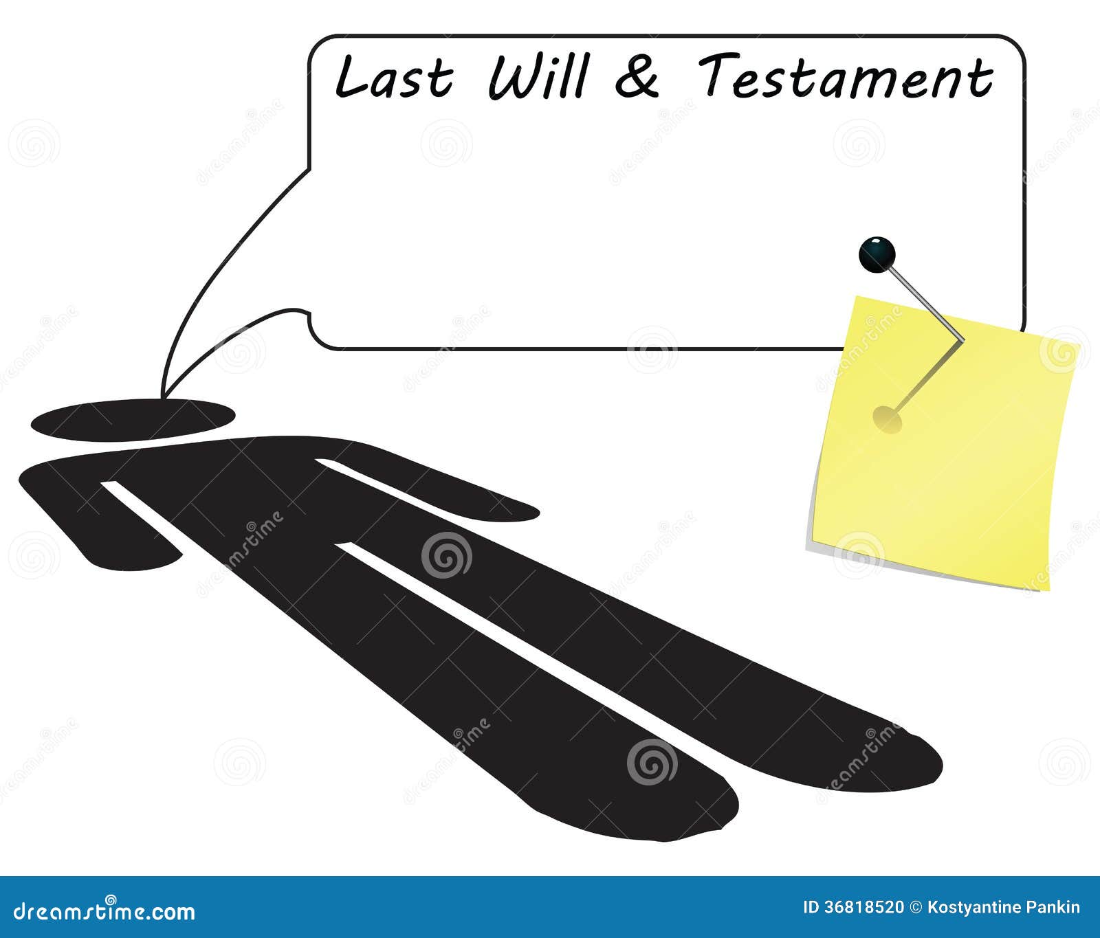 Creative on the last will stock vector. Illustration of message - 36818520