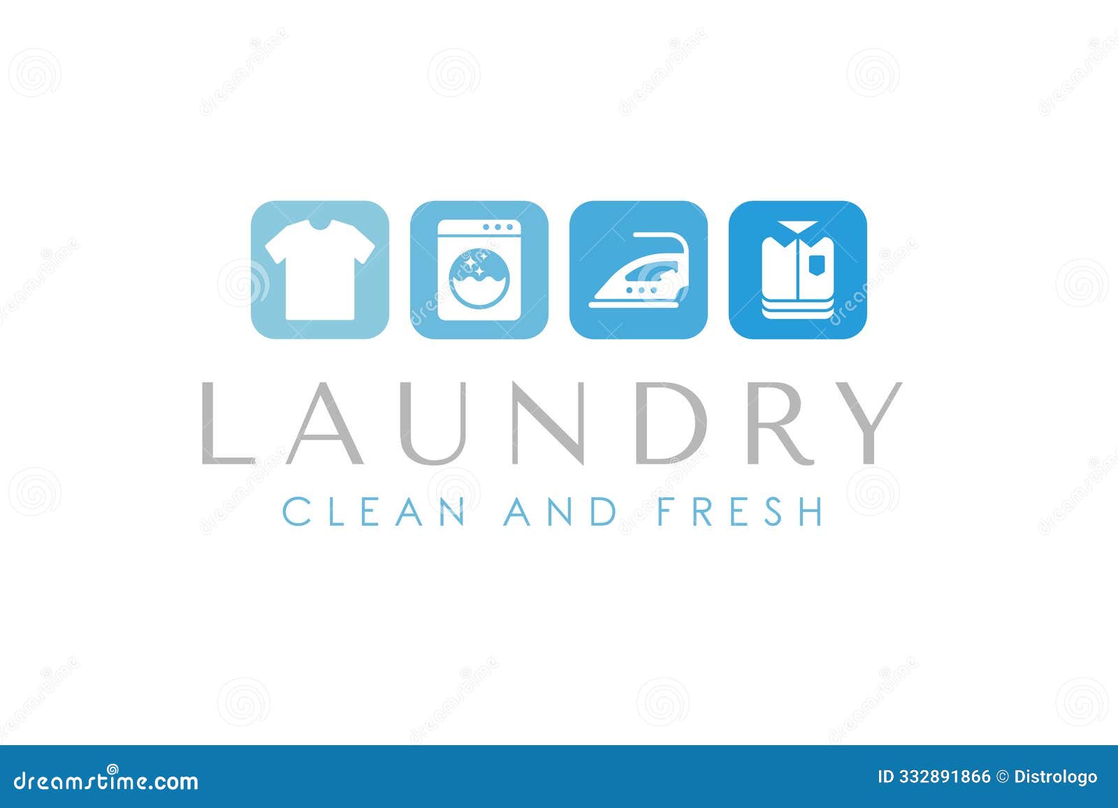 Creative Laundry Logo Design Template. Washing Machine, Clothes, Iron ...