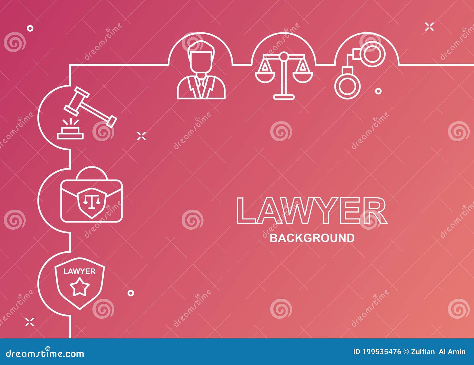 Creative Lawyer Background with Gradient Style Stock Vector ...