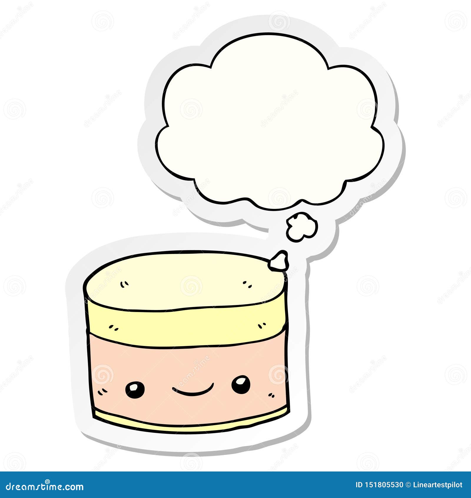 A Creative Layer 174 and Thought Bubble As a Printed Sticker Stock ...