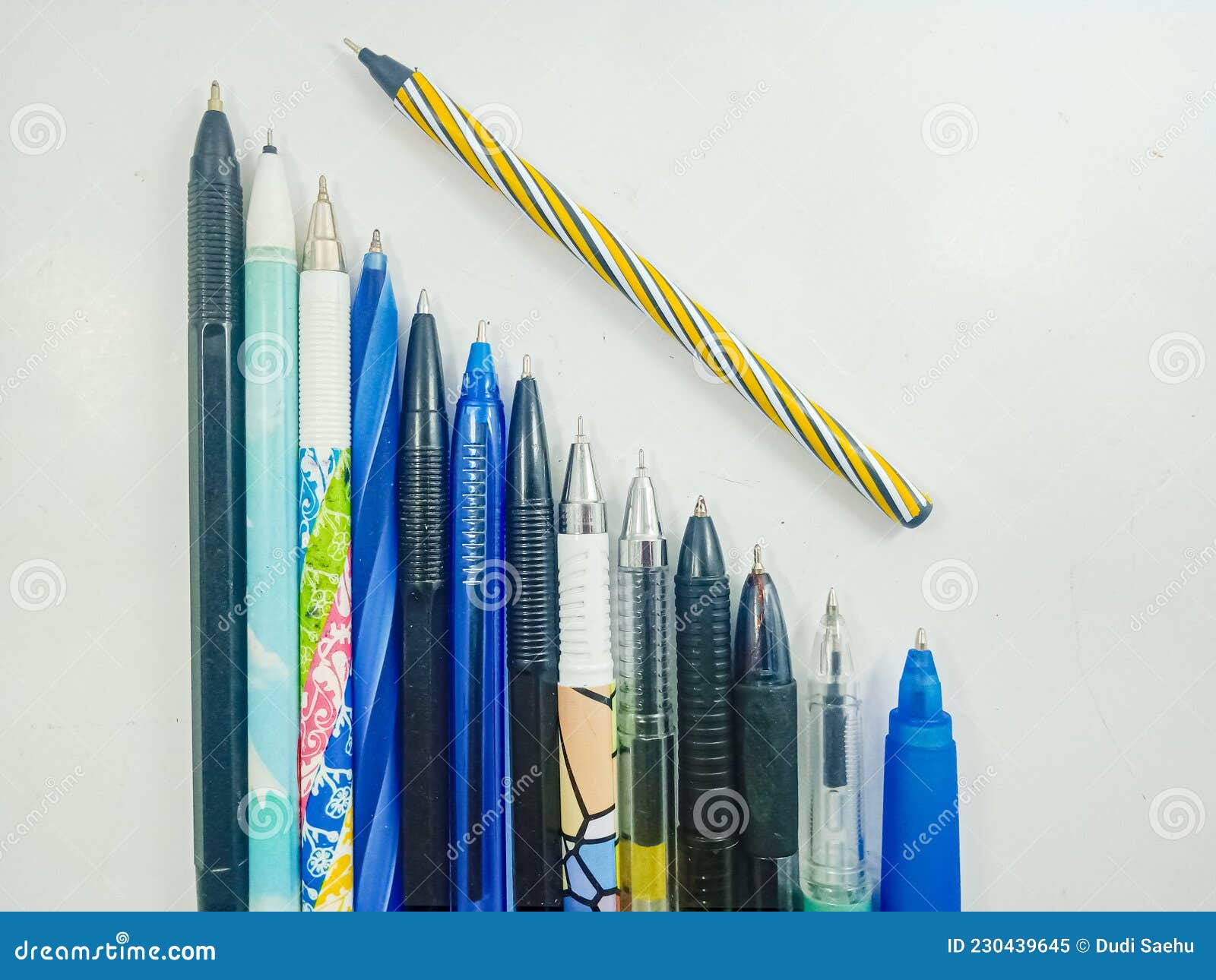 Creative layout ballpoint. stock image. Image of collection - 230439645