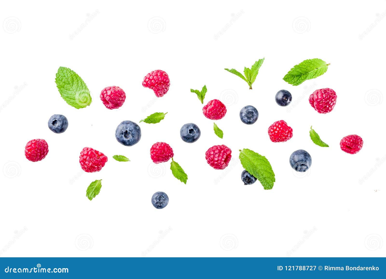 Creative Layout with Fresh Berries Stock Image - Image of isolated ...