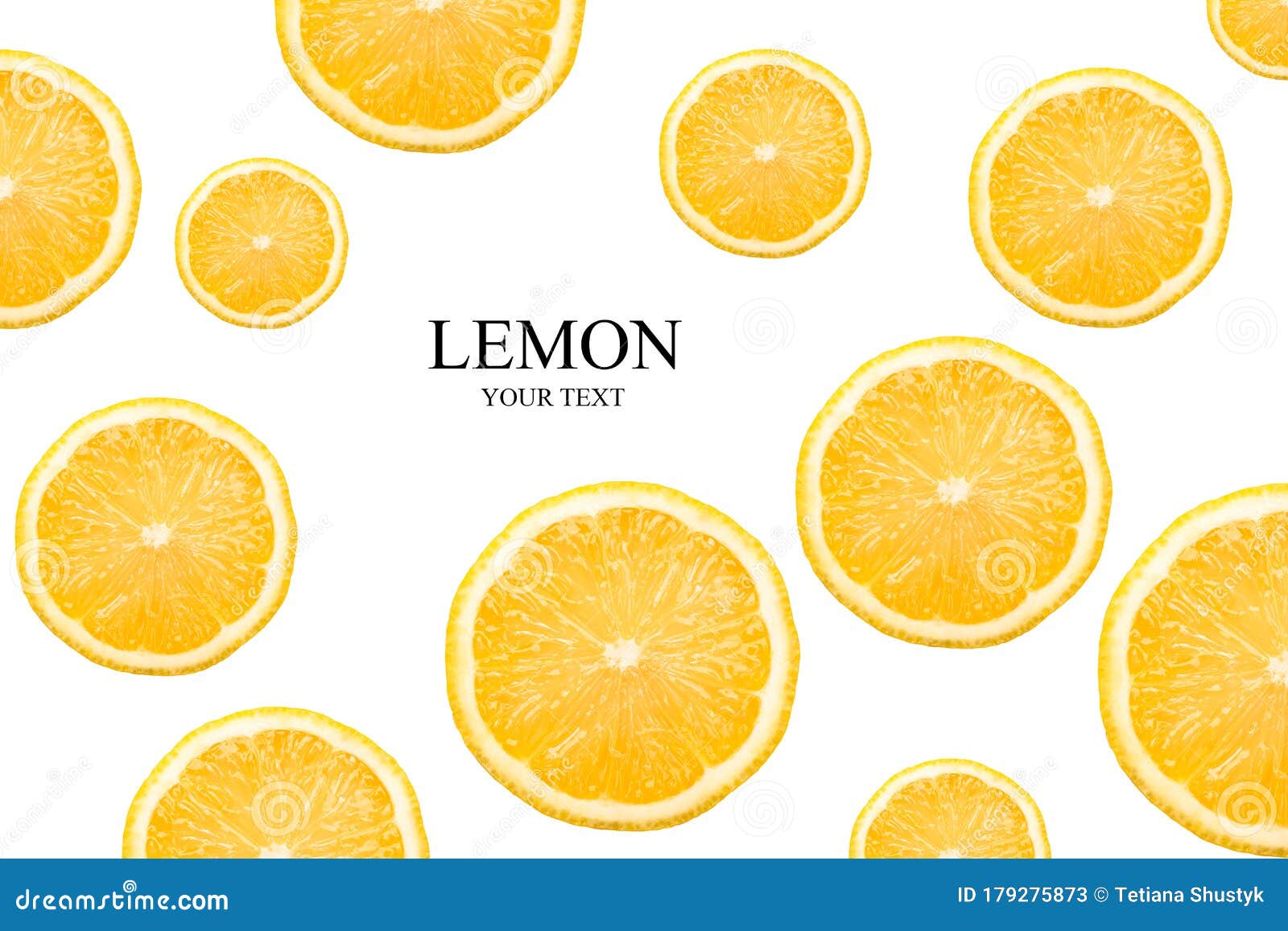 Creative Layout of Lemon on the White Background. Flat Lay, Food ...