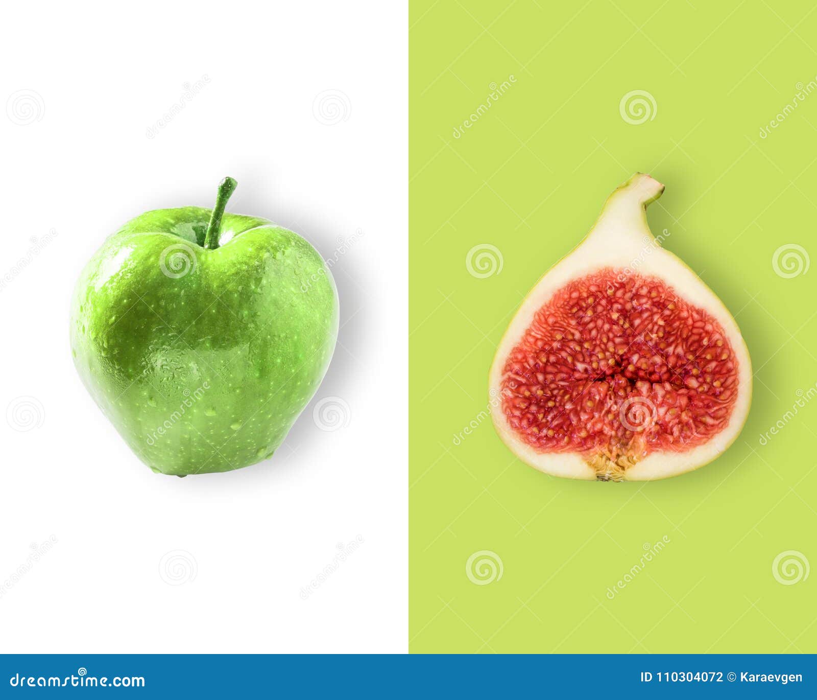 Creative Layout Made of Apple and Fig. Stock Photo - Image of abstract ...