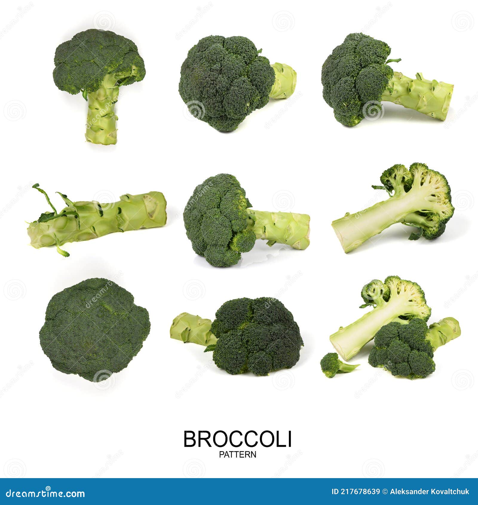 Creative Layout Made of Broccoli Isolated on White Stock Image - Image ...