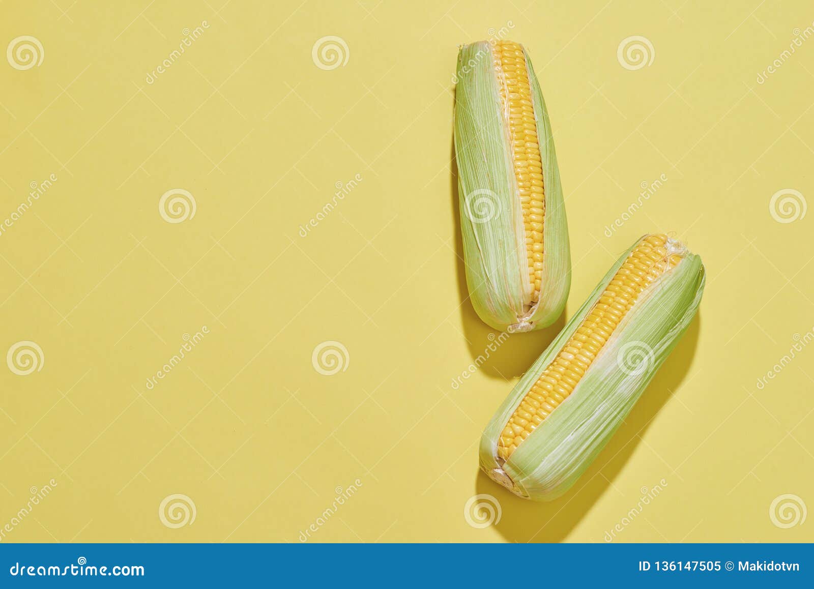 Creative Layout Made of Corn. Flat Lay Stock Image - Image of fresh ...