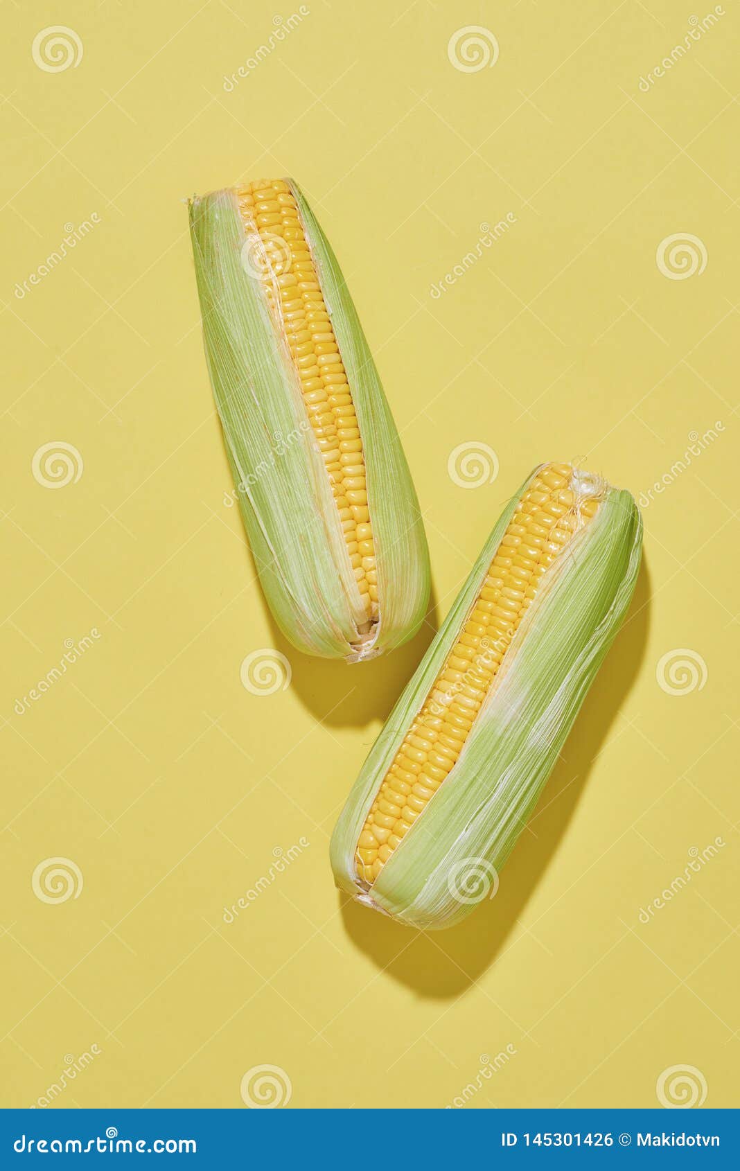 Creative Layout Made of Corn. Flat Lay Stock Photo - Image of summer ...