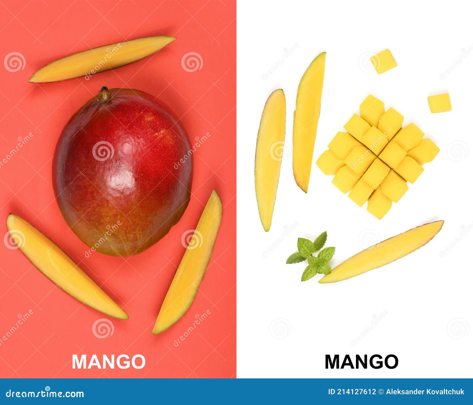 Creative Layout Made of Fresh Mango Fruits Stock Photo - Image of ...