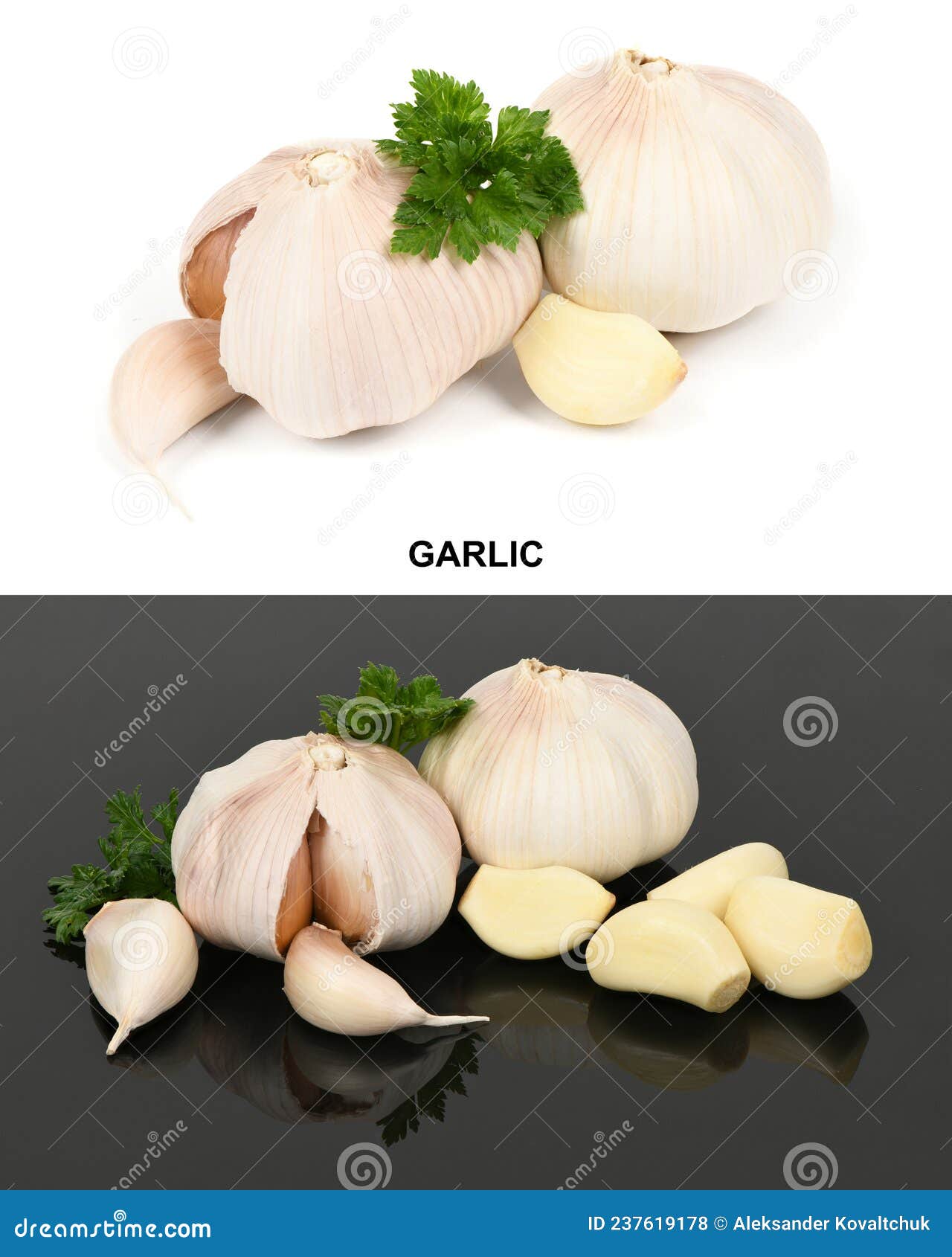 Creative Layout Made from Garlic Stock Photo - Image of clove, kitchen ...