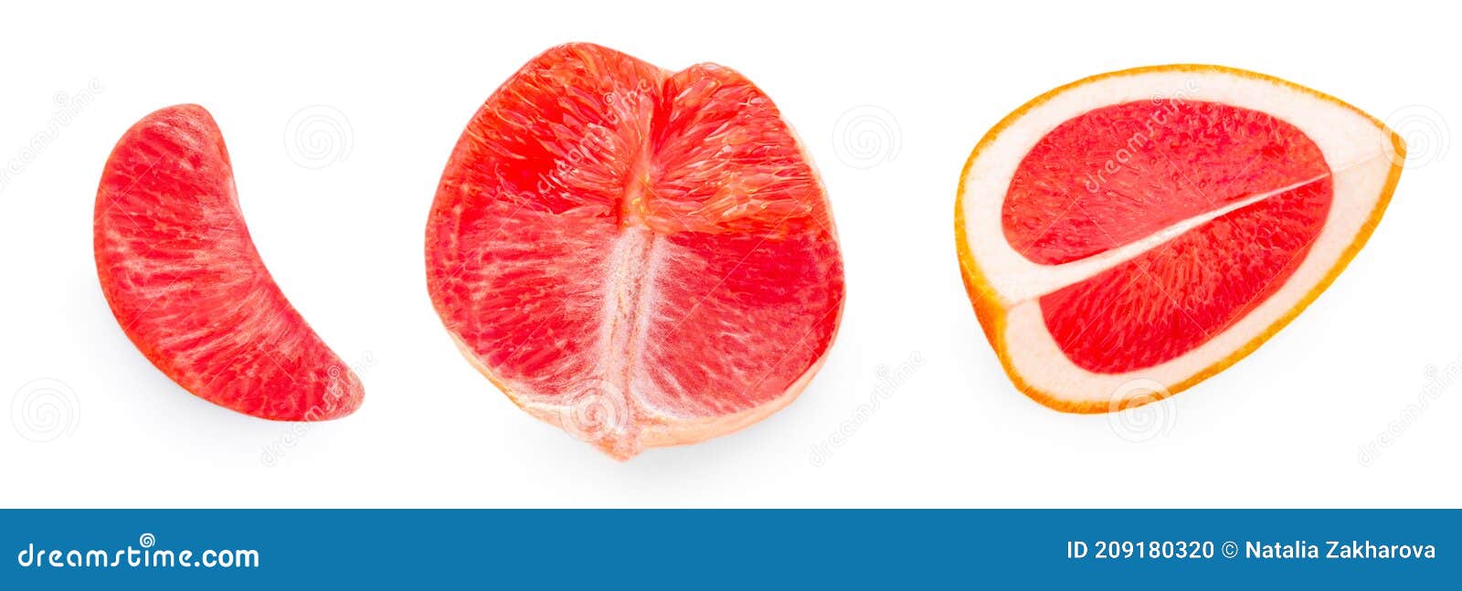 Creative Layout Made of Grapefruits Isolated on White Background. Pink ...