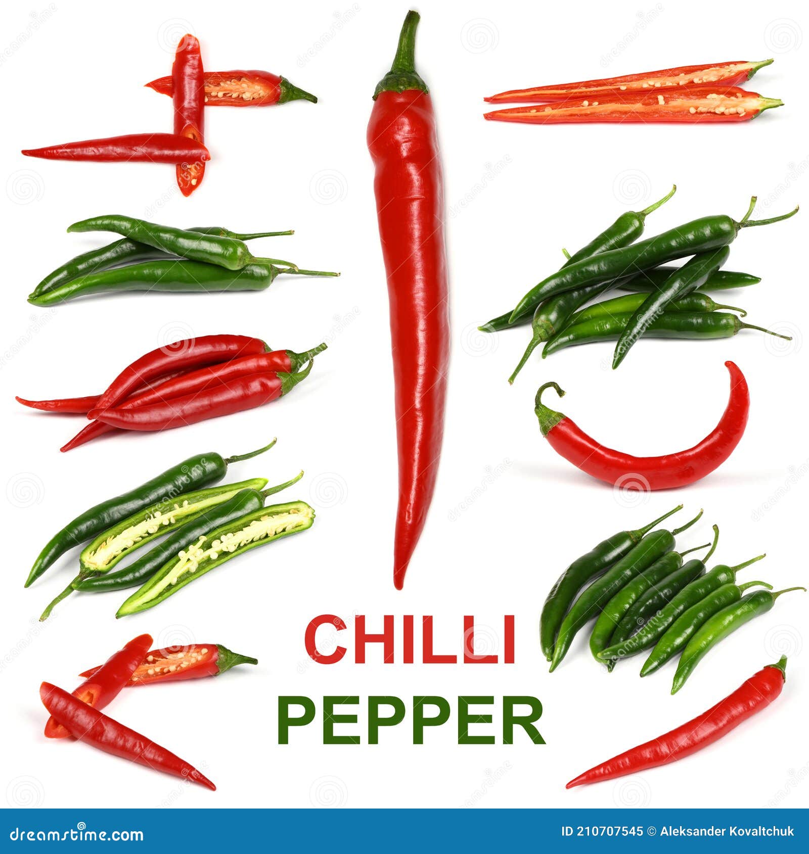 Creative Layout Made of Green and Red Chili Pepper. High Resolution ...
