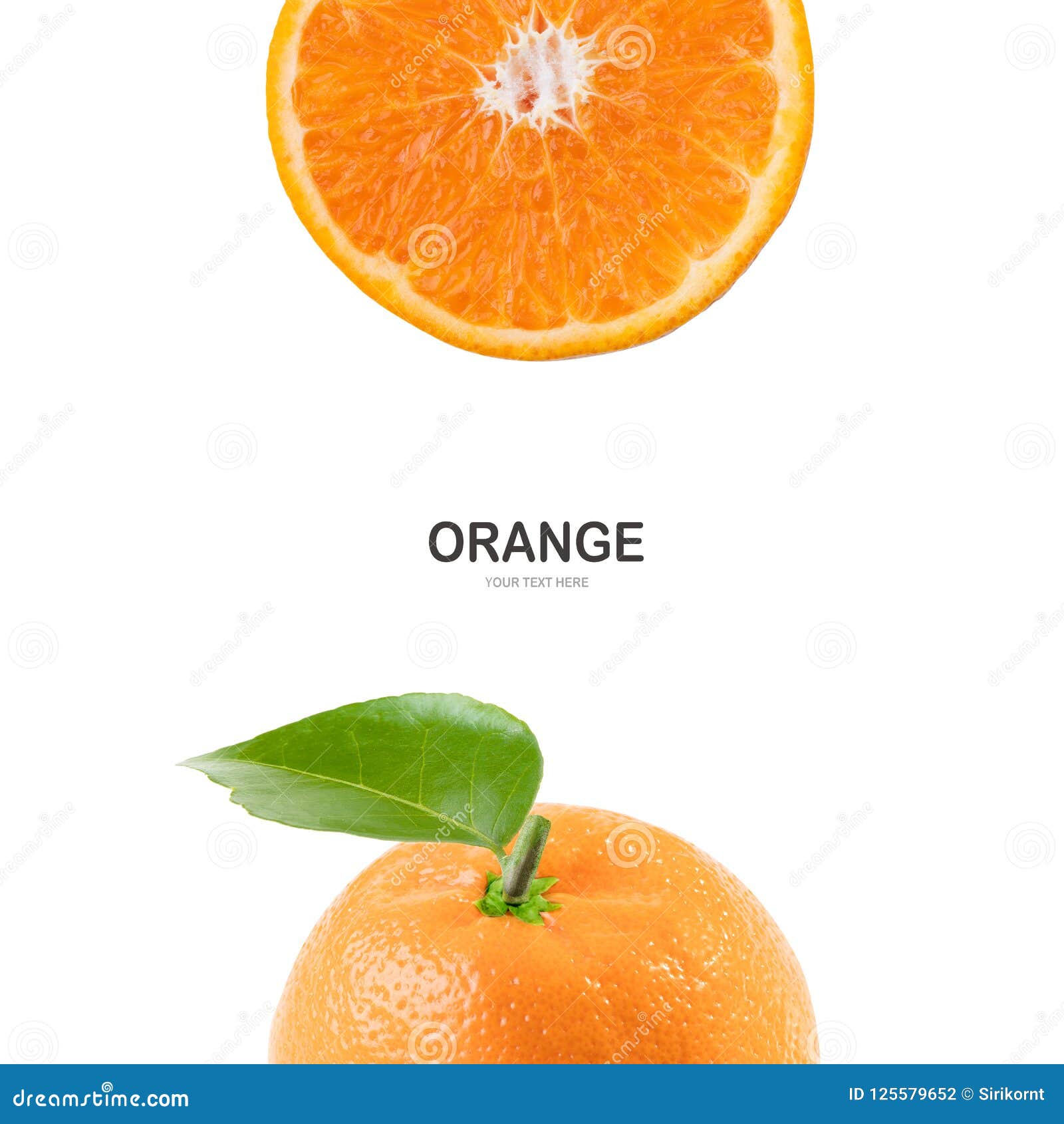 Creative Layout Made of Orange . Stock Photo - Image of green, juicy ...