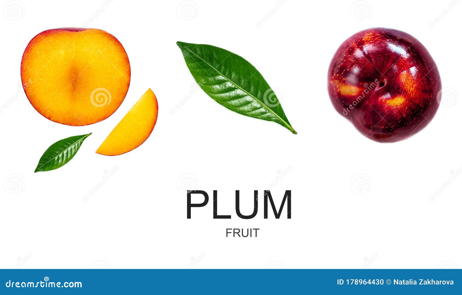 Creative Layout Made of Plum Fruit. Fresh Plums Isolated on White ...