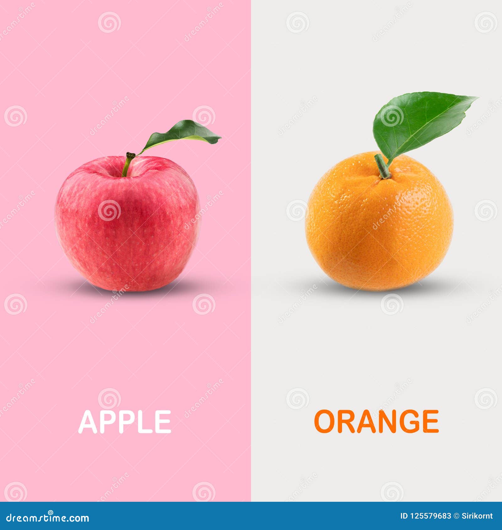 Creative Layout Made of Red Apple and Orange. Stock Image - Image of ...