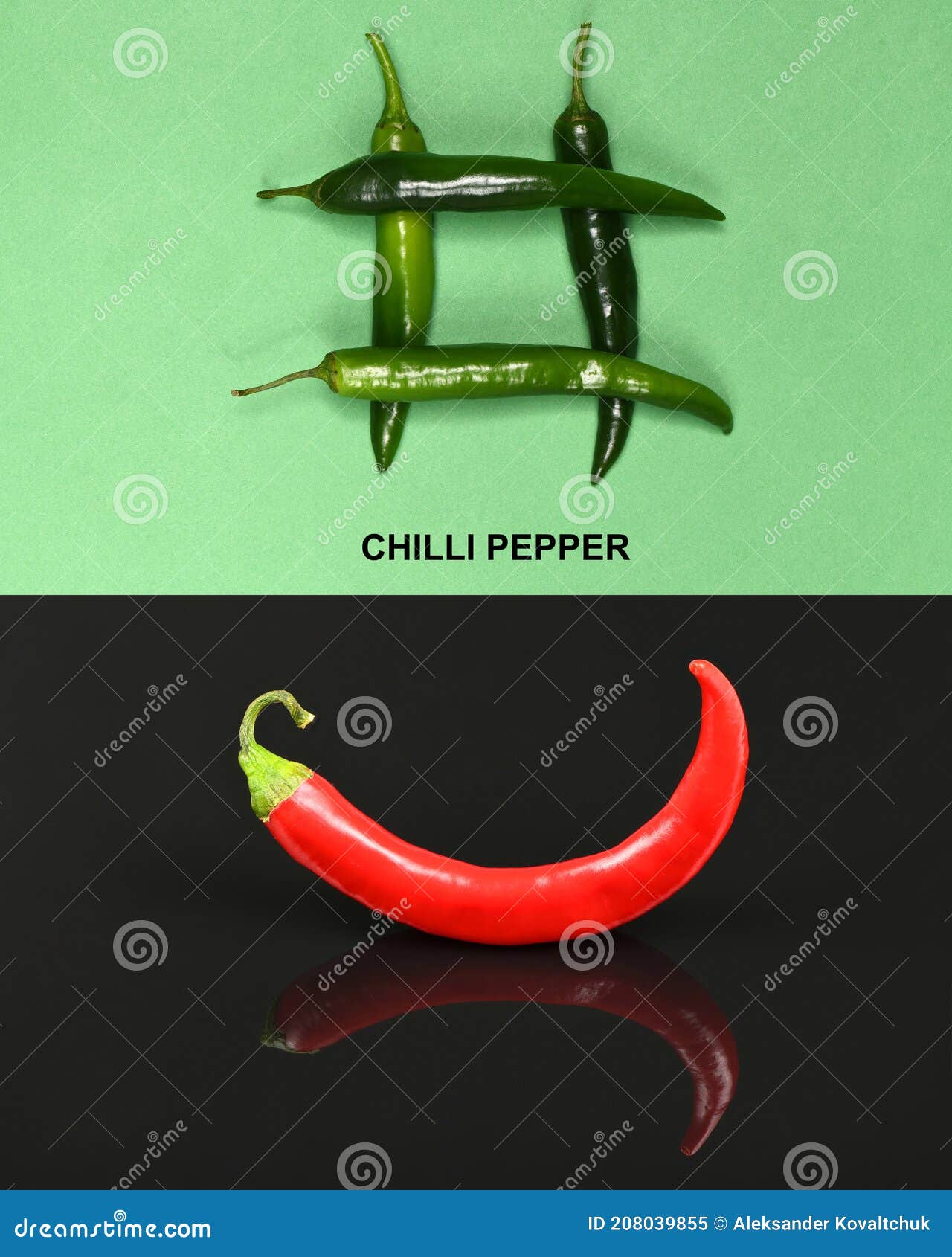 Creative Layout Made of Red Chilli Peppers Stock Image - Image of ...