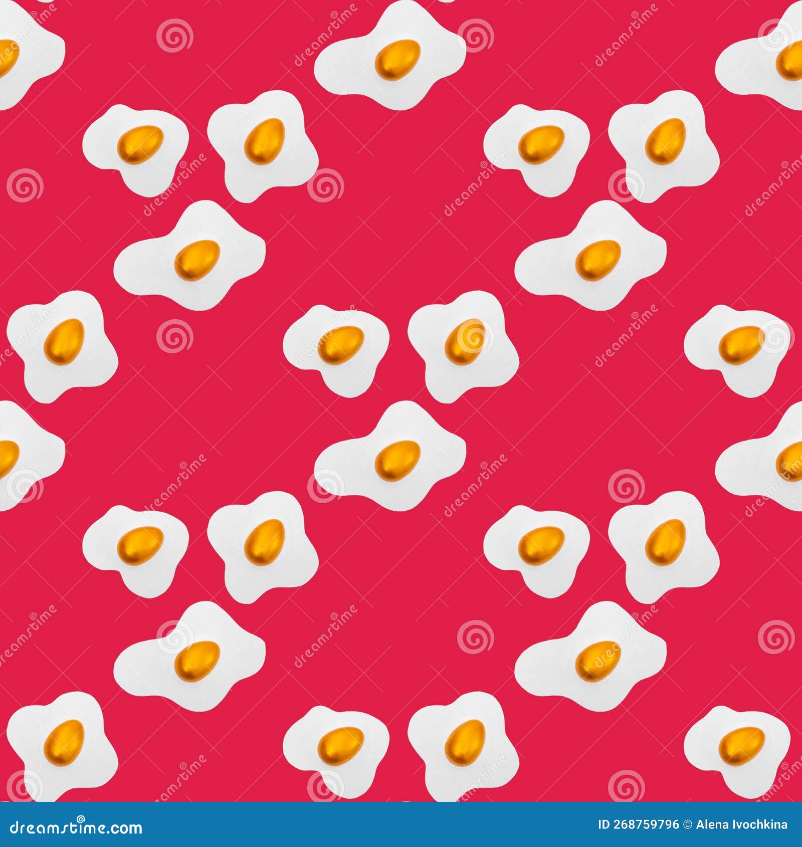 Creative Layout Made of Scrambled Eggs with Decorated Golden Easter ...