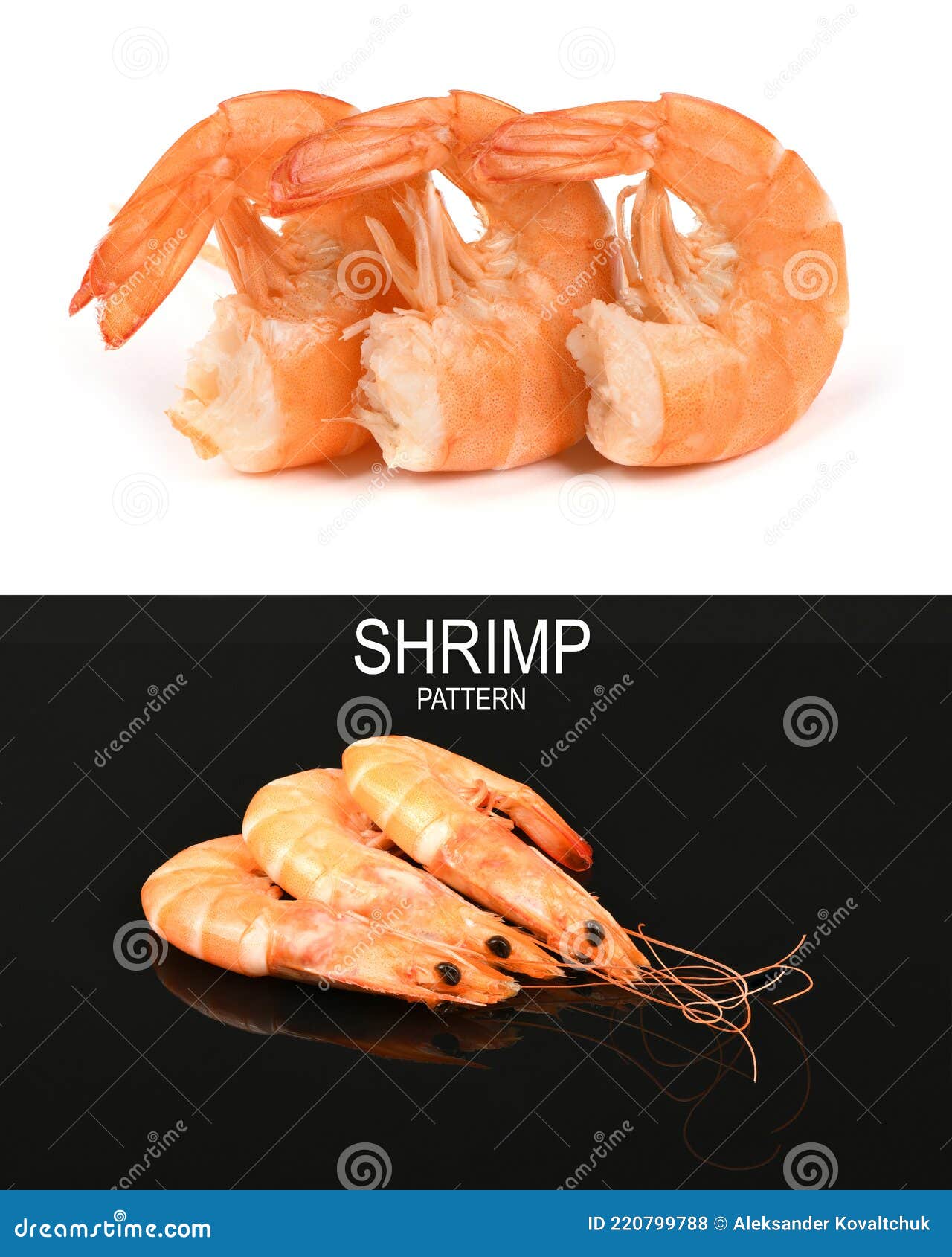 Creative Layout Made of Shrimp Stock Photo - Image of closeup, cooked ...