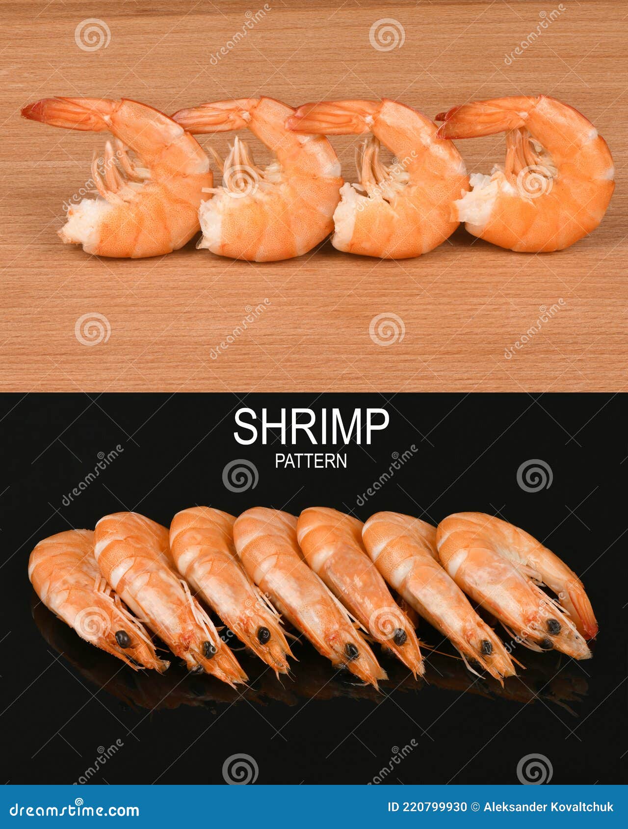 Creative Layout Made of Shrimp Stock Photo - Image of fish, pink: 220799930