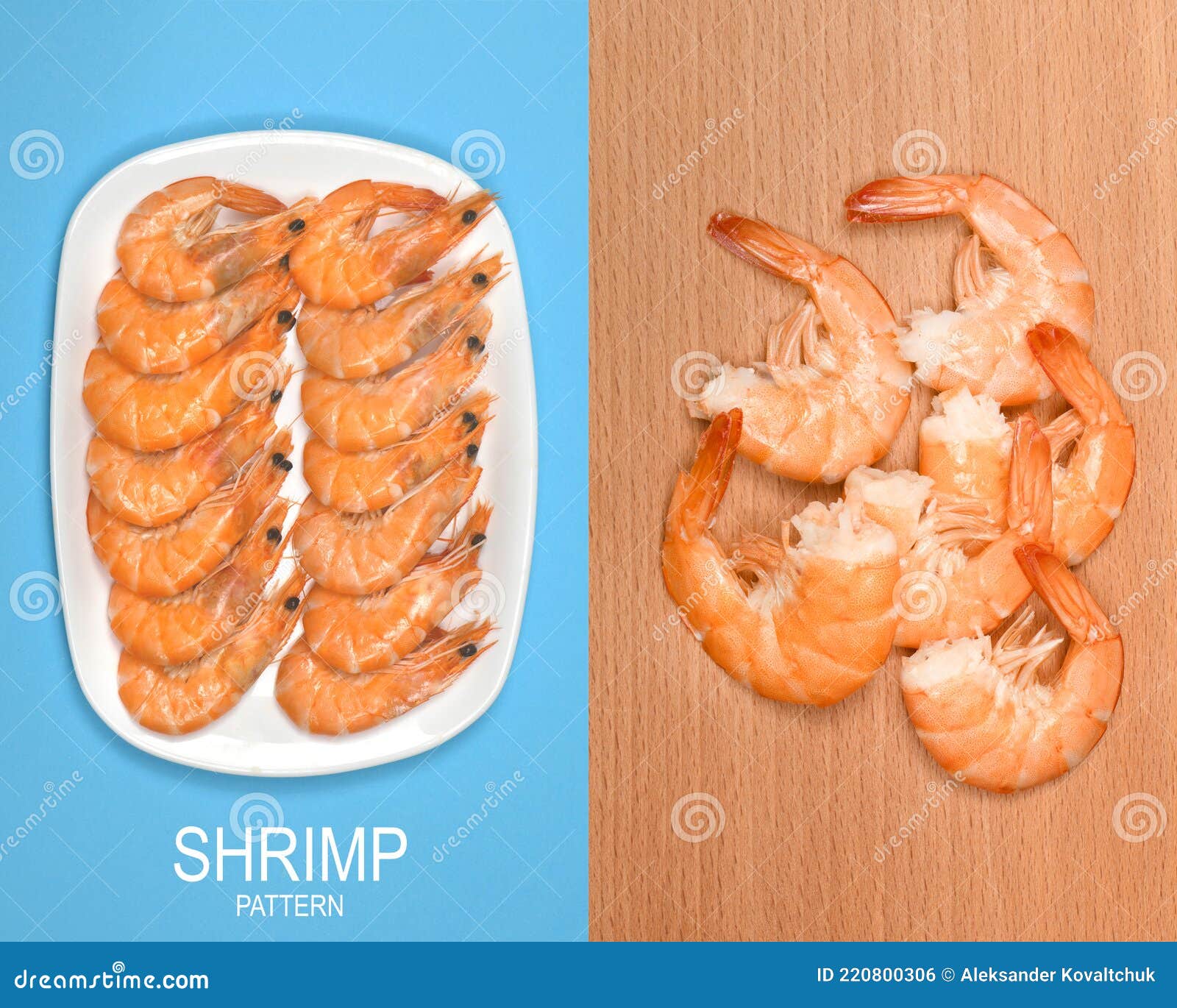 Creative Layout Made of Shrimp Stock Photo - Image of cooking ...